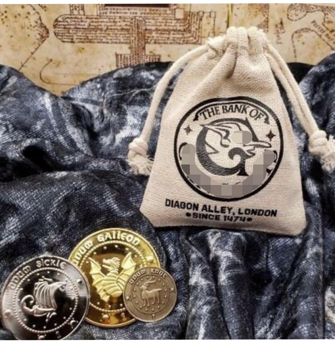 Goblin Bank Inspired Wizard Money Sack Ornament W/ Metal Coins - Etsy