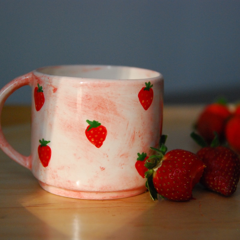 Strawberry Mugs - Etsy