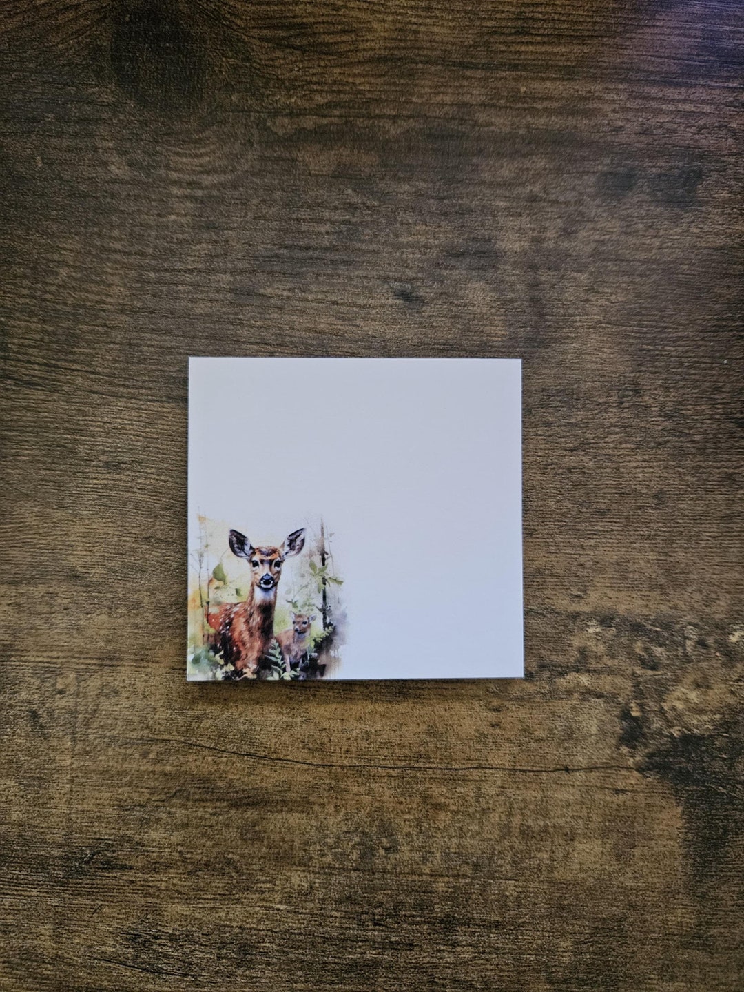 Watercolor Deer Post-it® Note Pads | Deer Lover Sticky Note | Nature ...