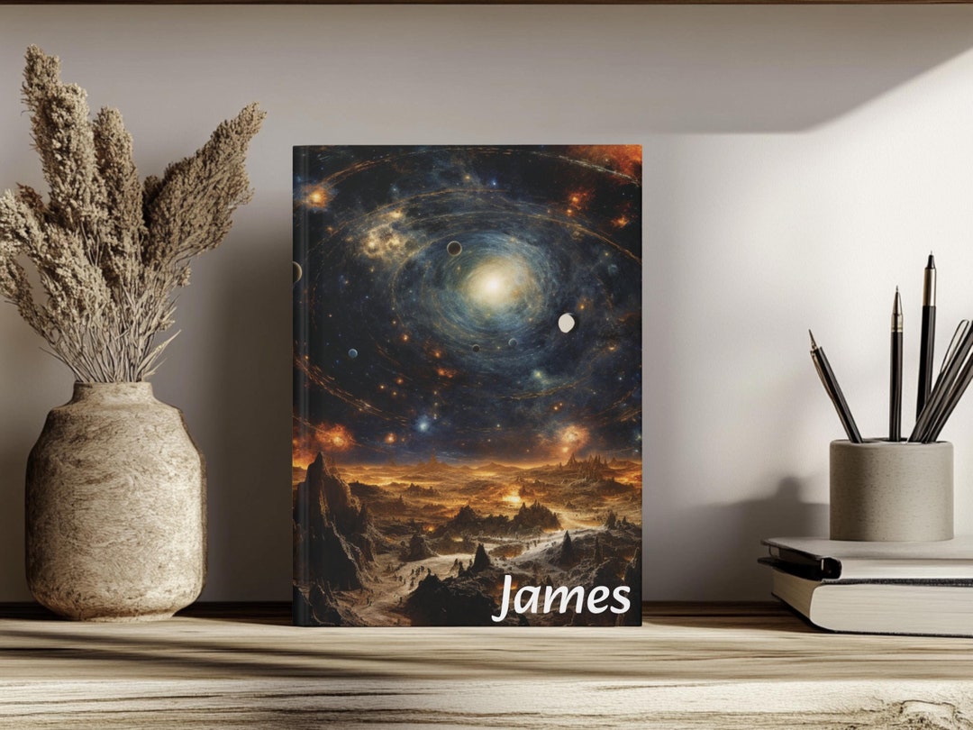 Personalized Outer Space Journal | Custom Galaxy Notebook | Planets ...