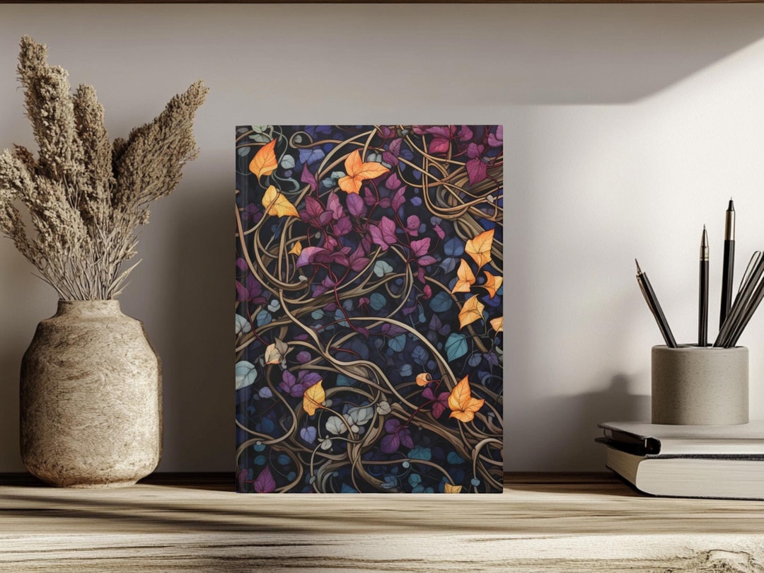 Tangled Vines Journal Aesthetic Flowers and Leaves Notebook Beautiful ...