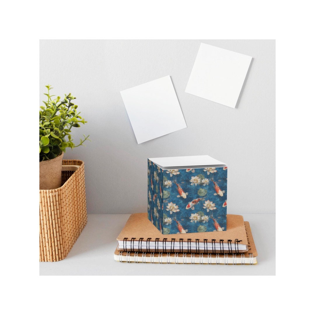 Koi Fish Sticky Note Cube: Japanese Art Memo Cube - Etsy