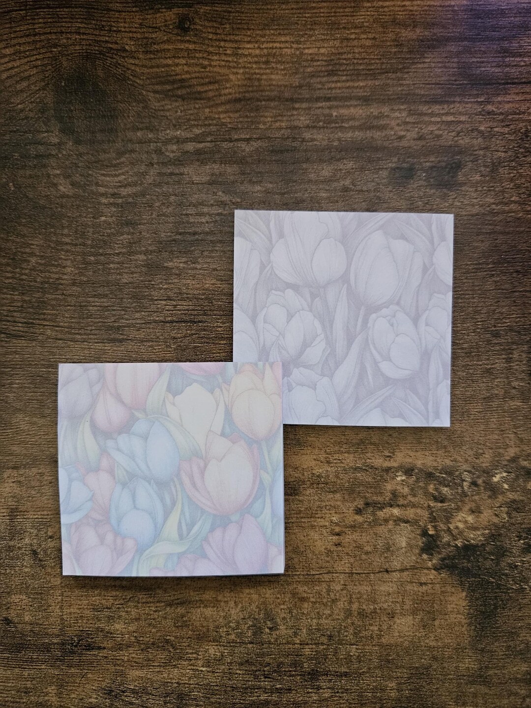 Tulip Sticky Note Pads(3"x3"): Floral Stationery Gift for Teacher ...