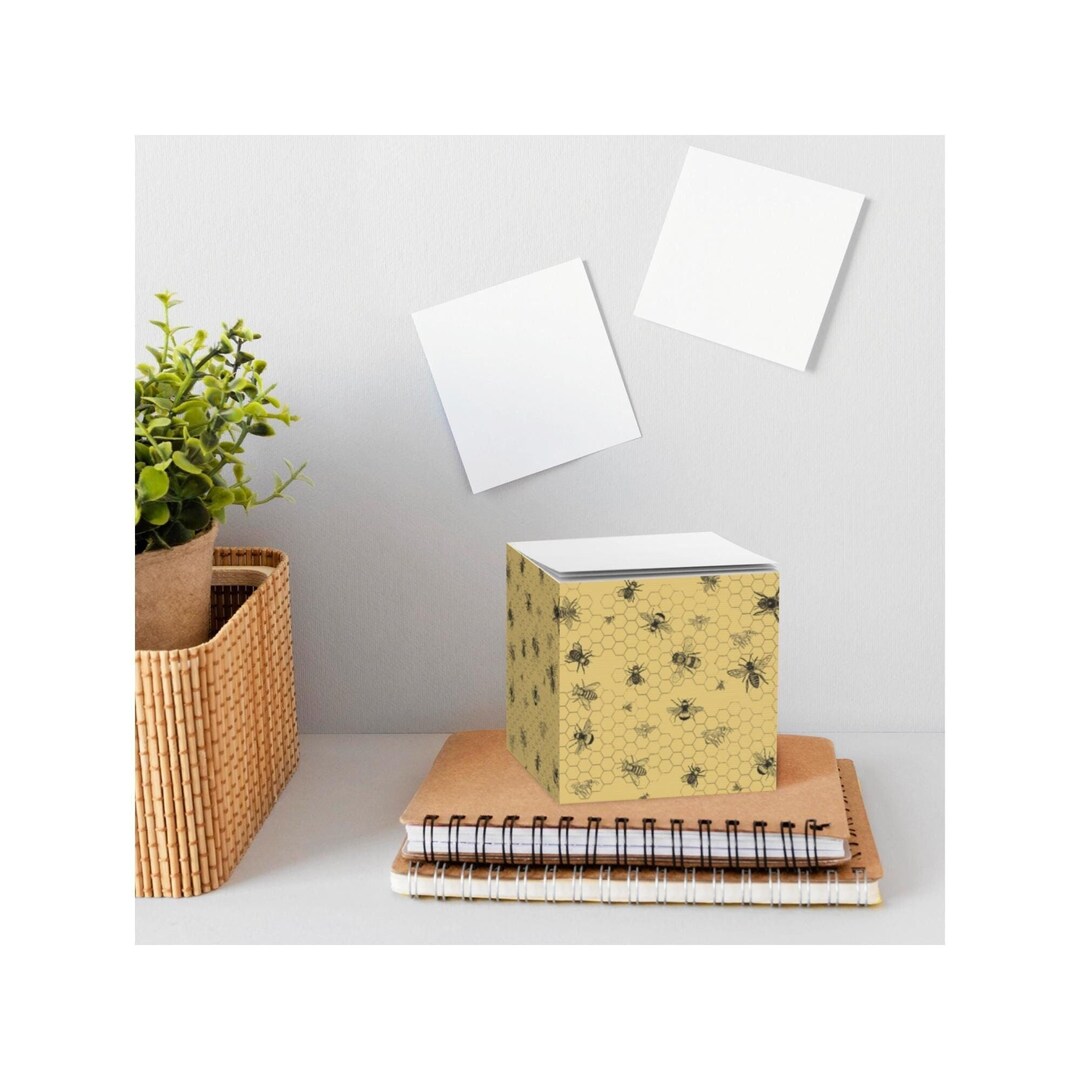 Bees Note Cube | Bees and Honeycomb Post It Cube | Honey Bee Stationary ...