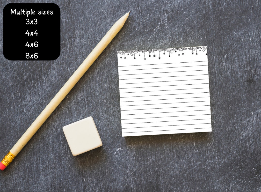 Spiders and Webs Lined Post-it® Note Pads 3x3 4x4 4x6 8x6 Sticky Note ...