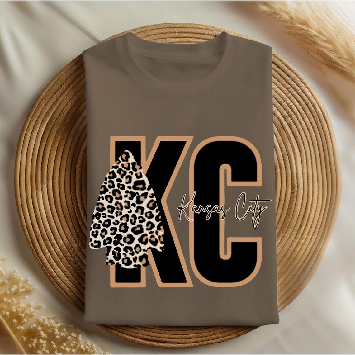 Kansas City Football Cheetah Sweathirt- Brown & Beige Arrowhead Apparel ...