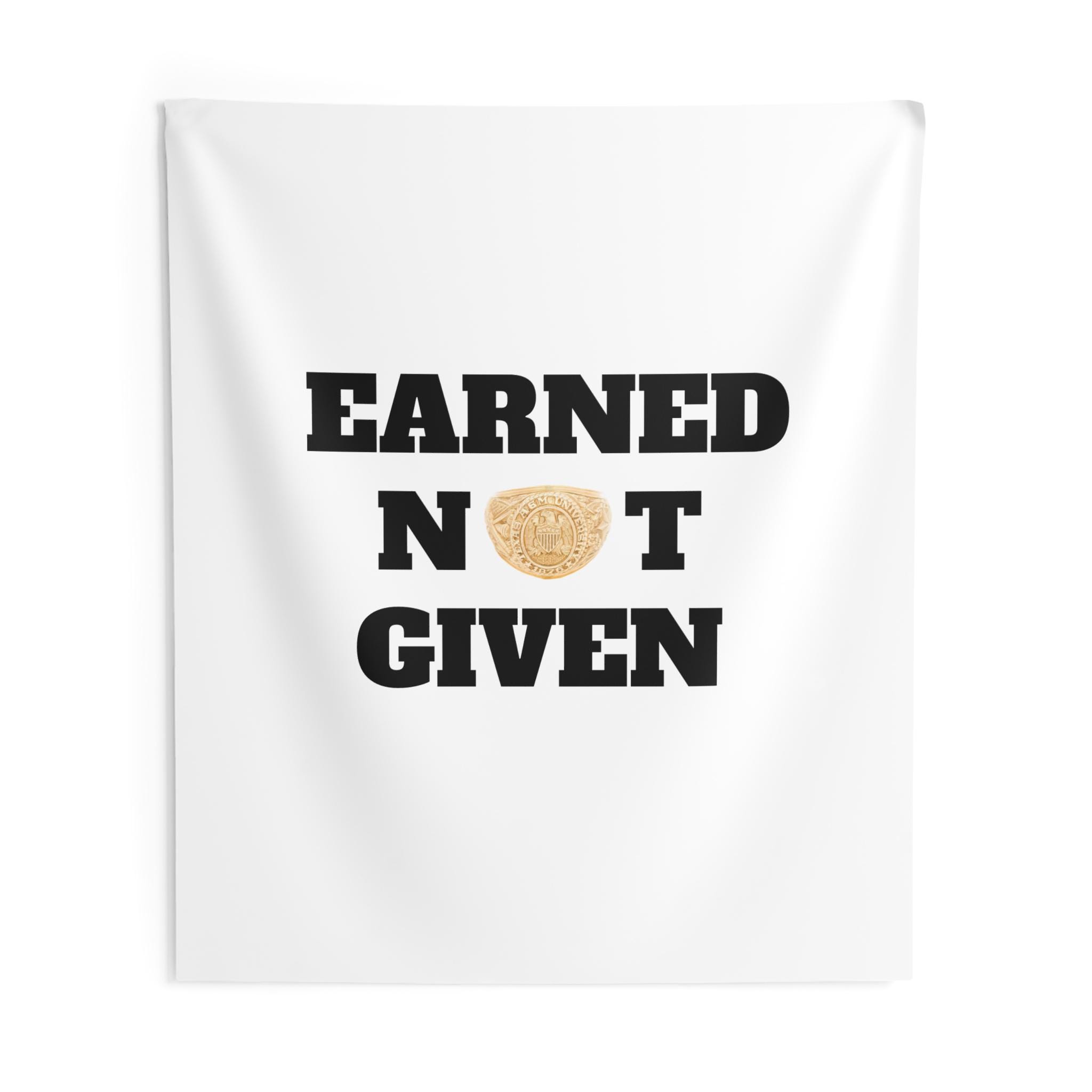 EARNED NOT GIVEN Aggie Ring Day Wall Tapestry - Etsy