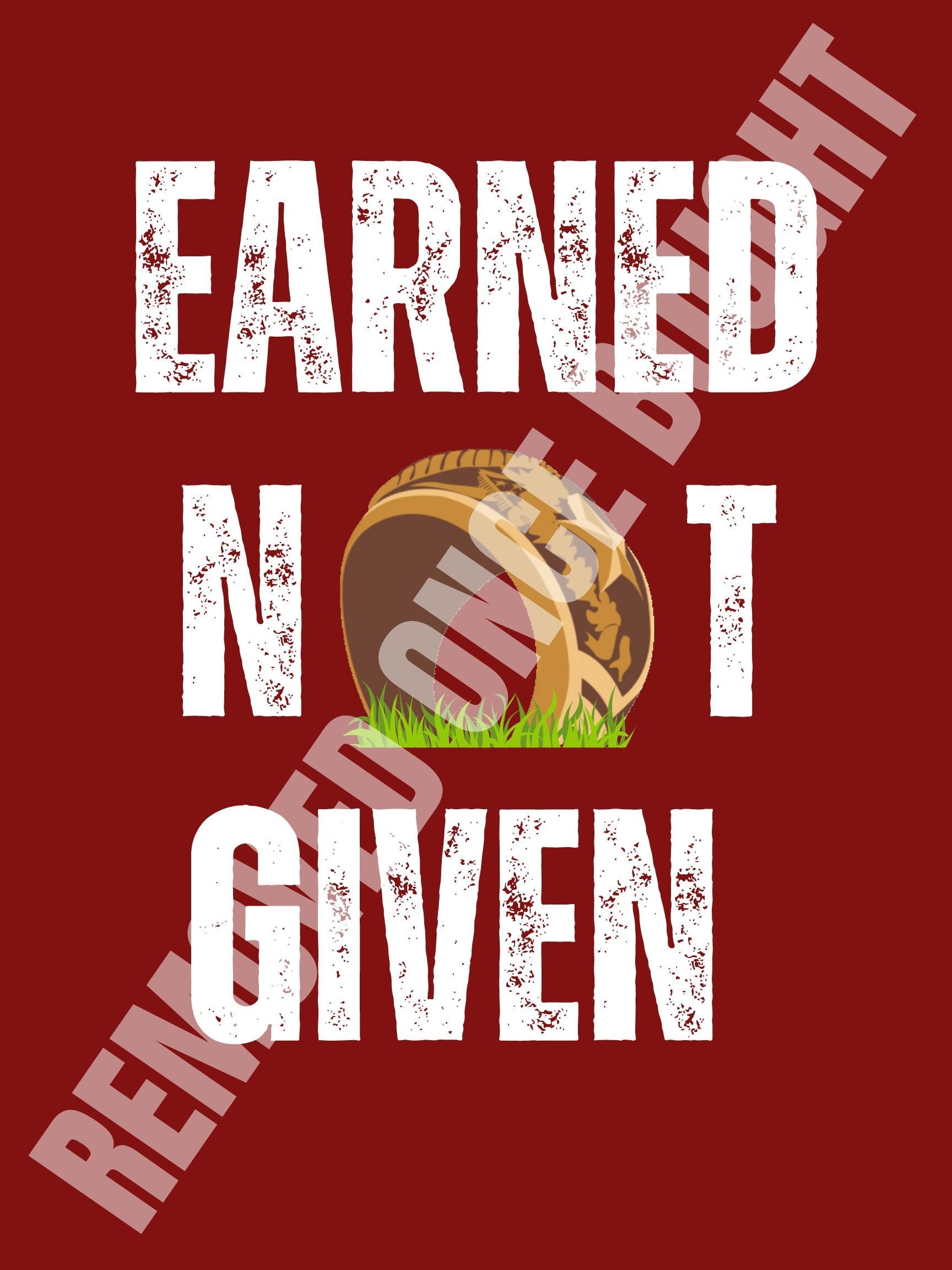 Aggie Ring Day Earned Not Given Print - Etsy
