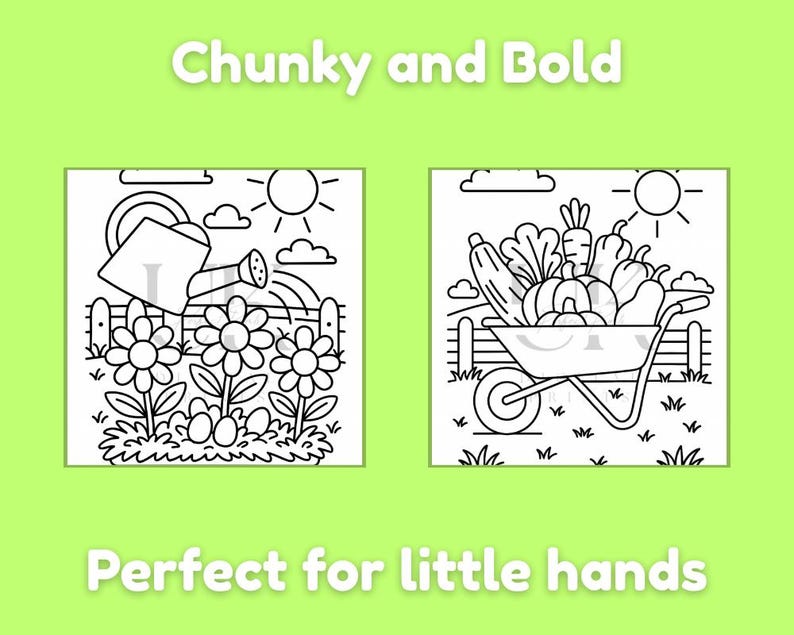 Farm Fun Coloring Pages for Kids – 25 Printable A4 Sheets | Chunky Bold ...