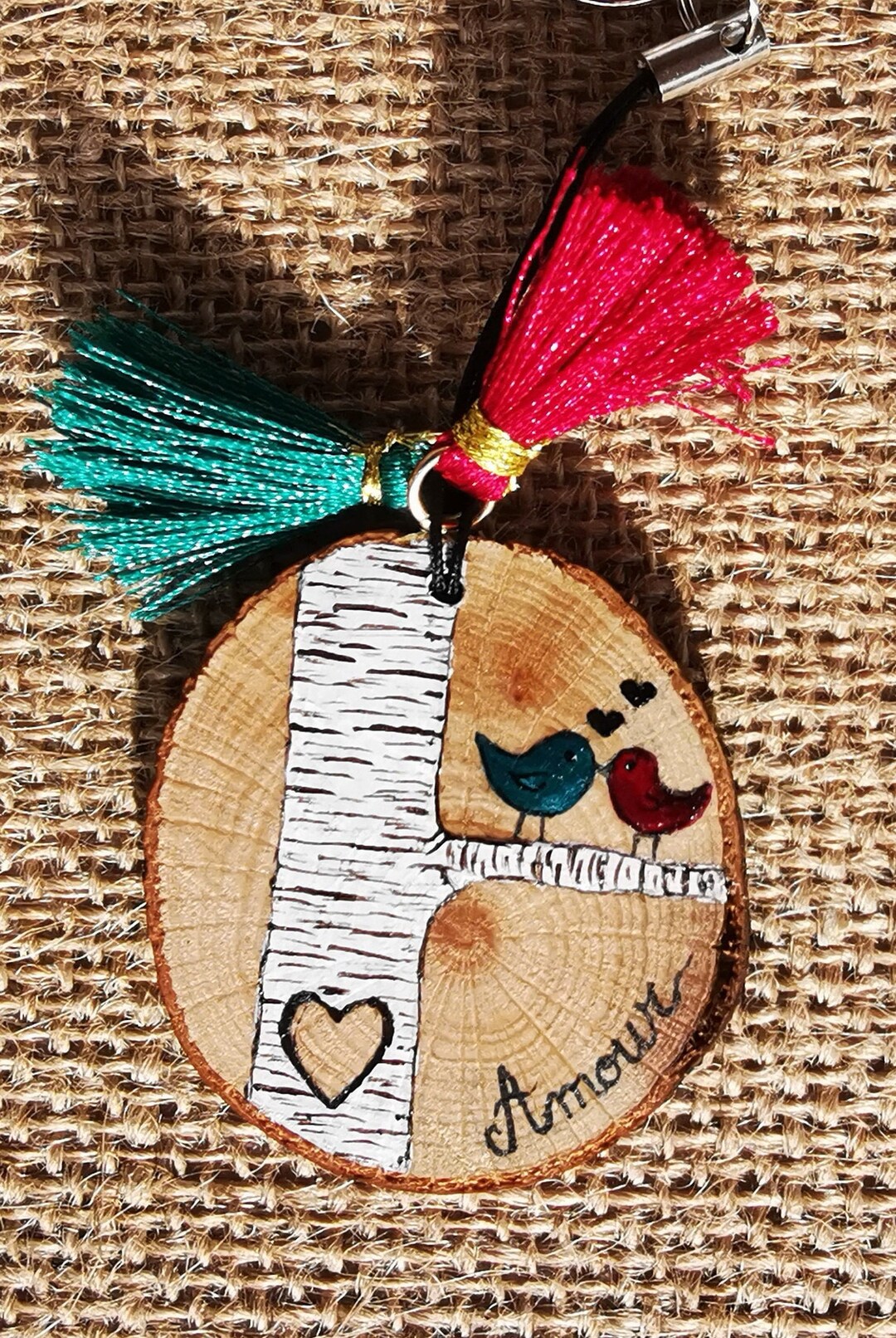 Customizable Brush-painted Love Washer Key Ring - Etsy