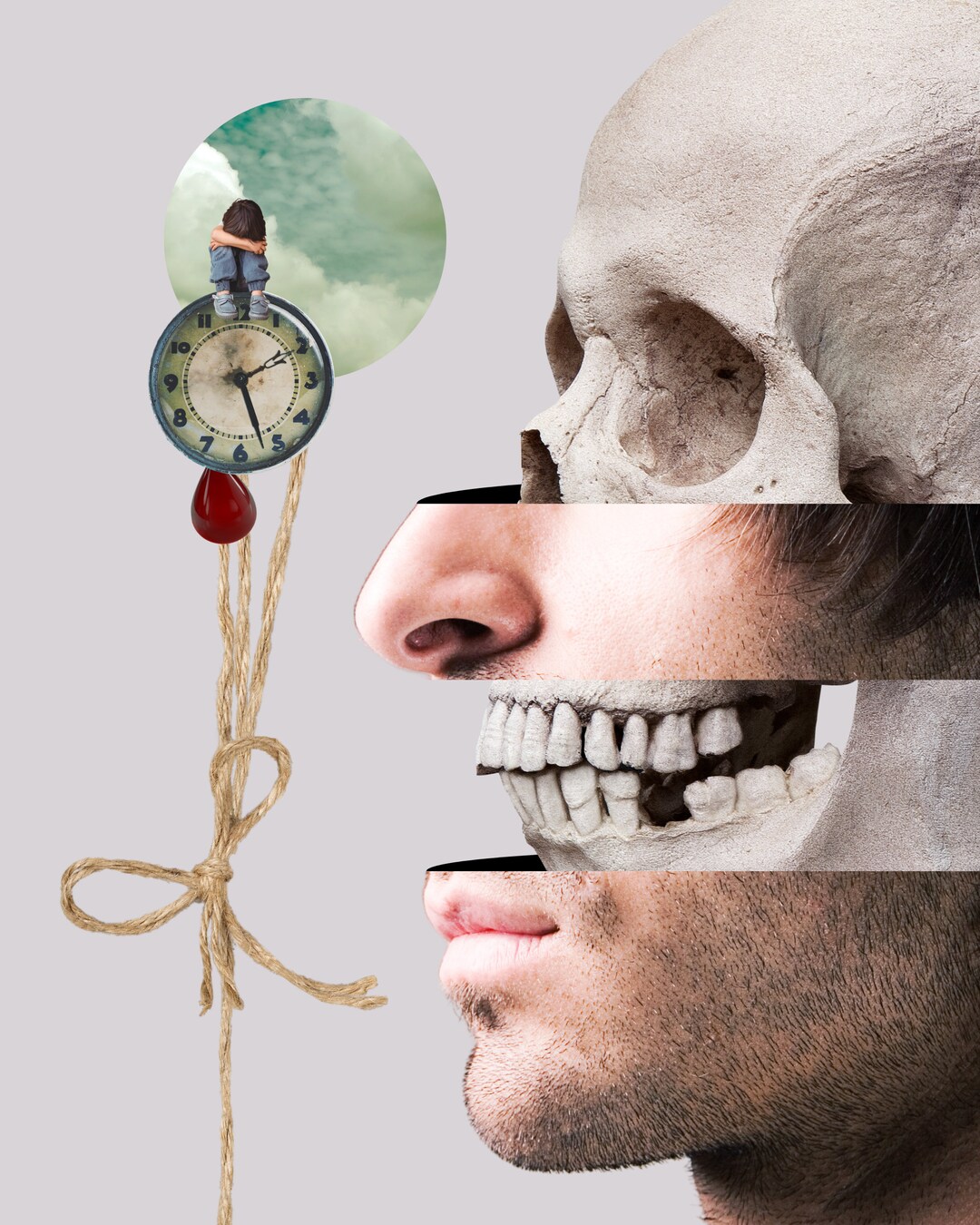 Mortality by J.A. Handville digital Collage Art Surreal Art - Etsy