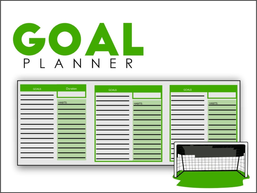 Goal Tracker SMART Goal Setting Kit Monthly Habit - Etsy
