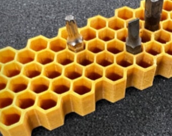 Wall Mounted Drill Bit Organizer 60 Slots Hex Bits Holder Storage for ...