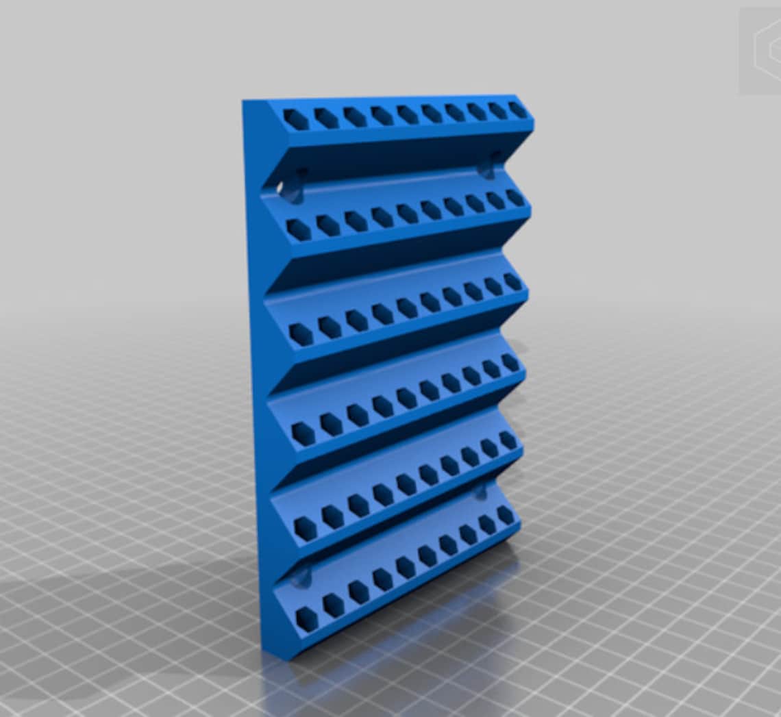 60-slot Wall Mounted Drill Bit Organizer Hex Bit Holder, Drillbit ...