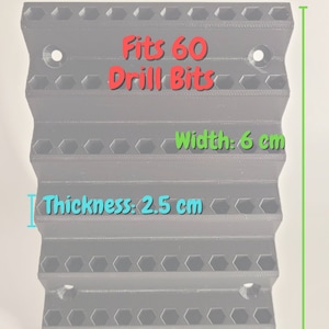 Wall Mounted Drill Bit Organizer | 60 Slots | Hex Bits Holder | Storage for Drillbits | Garage ...