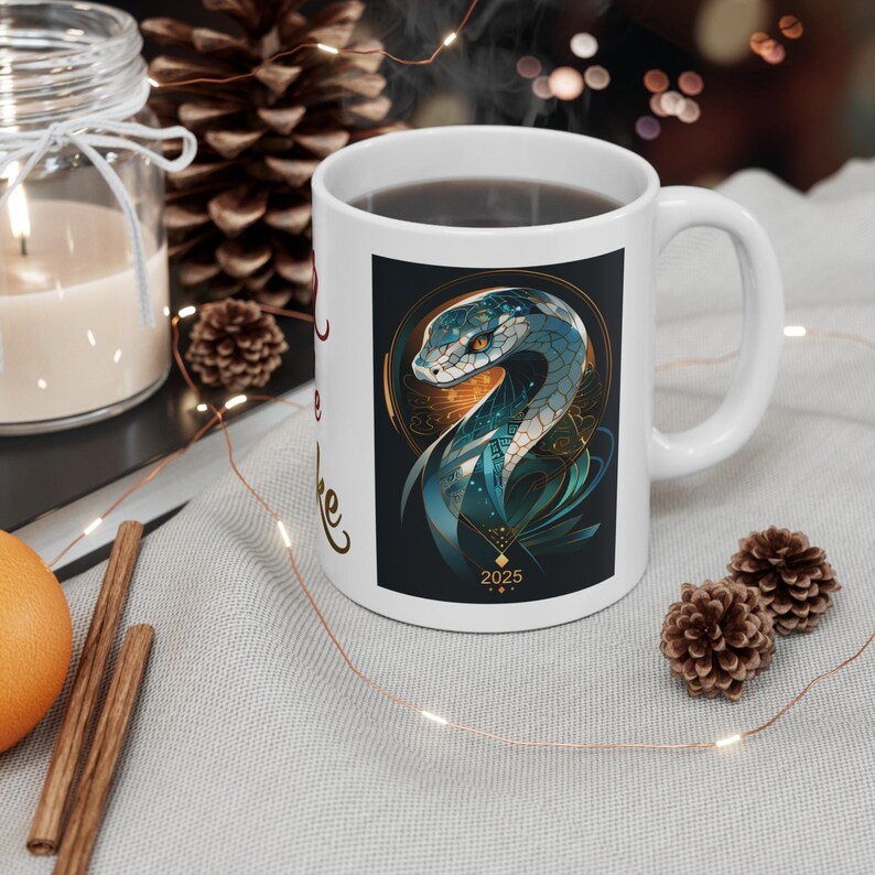 Coffee Mug, Year of the Snake Ceramic Cup, 11oz, Gift for Coffee Lovers ...