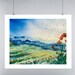 The "summer Field" and Flower 10x8 Giclee Watercolor Landscape Print of ...