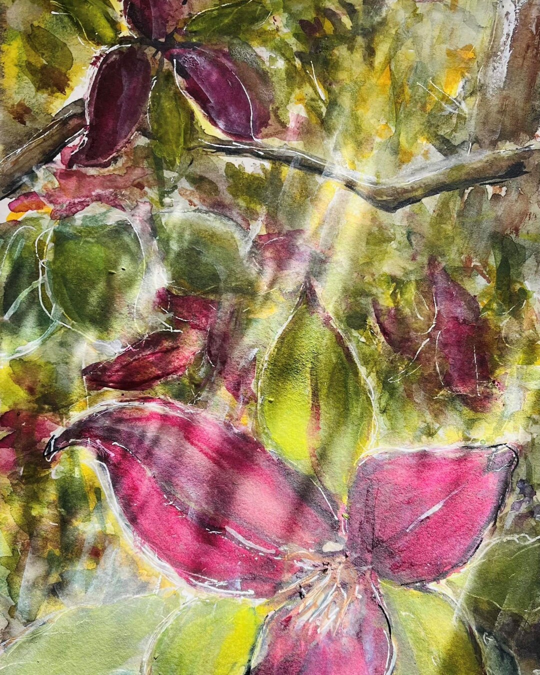 The "trillium Light" Giclee Watercolor Print Inspired by the Spring ...