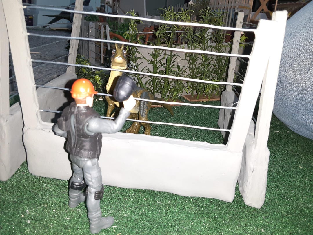 Jurassic Paddock Fence Gate for Park Diorama - Etsy