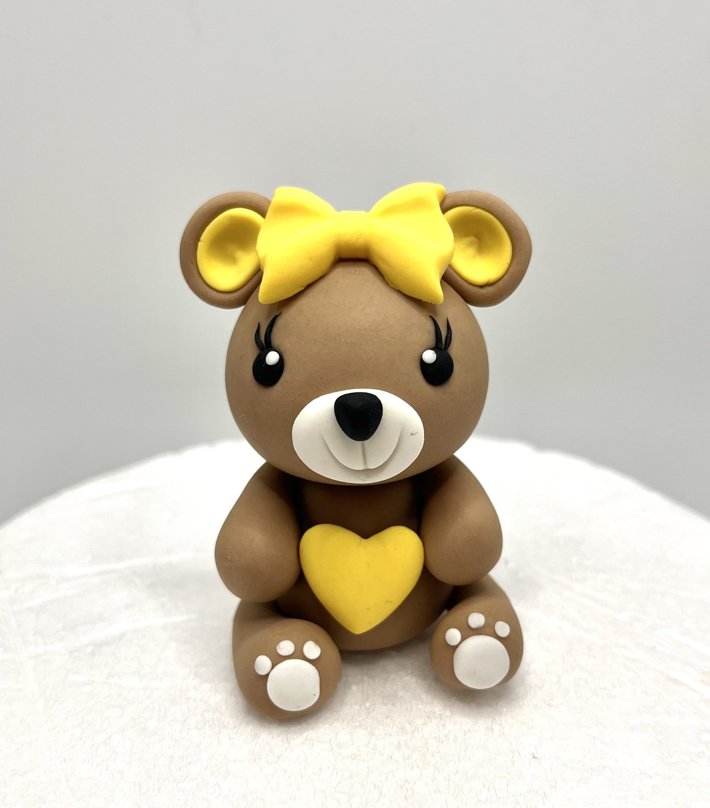 Fondant Baby Bear Cake Topper ,fondant Animal Cake Topper, Baby Shower ...