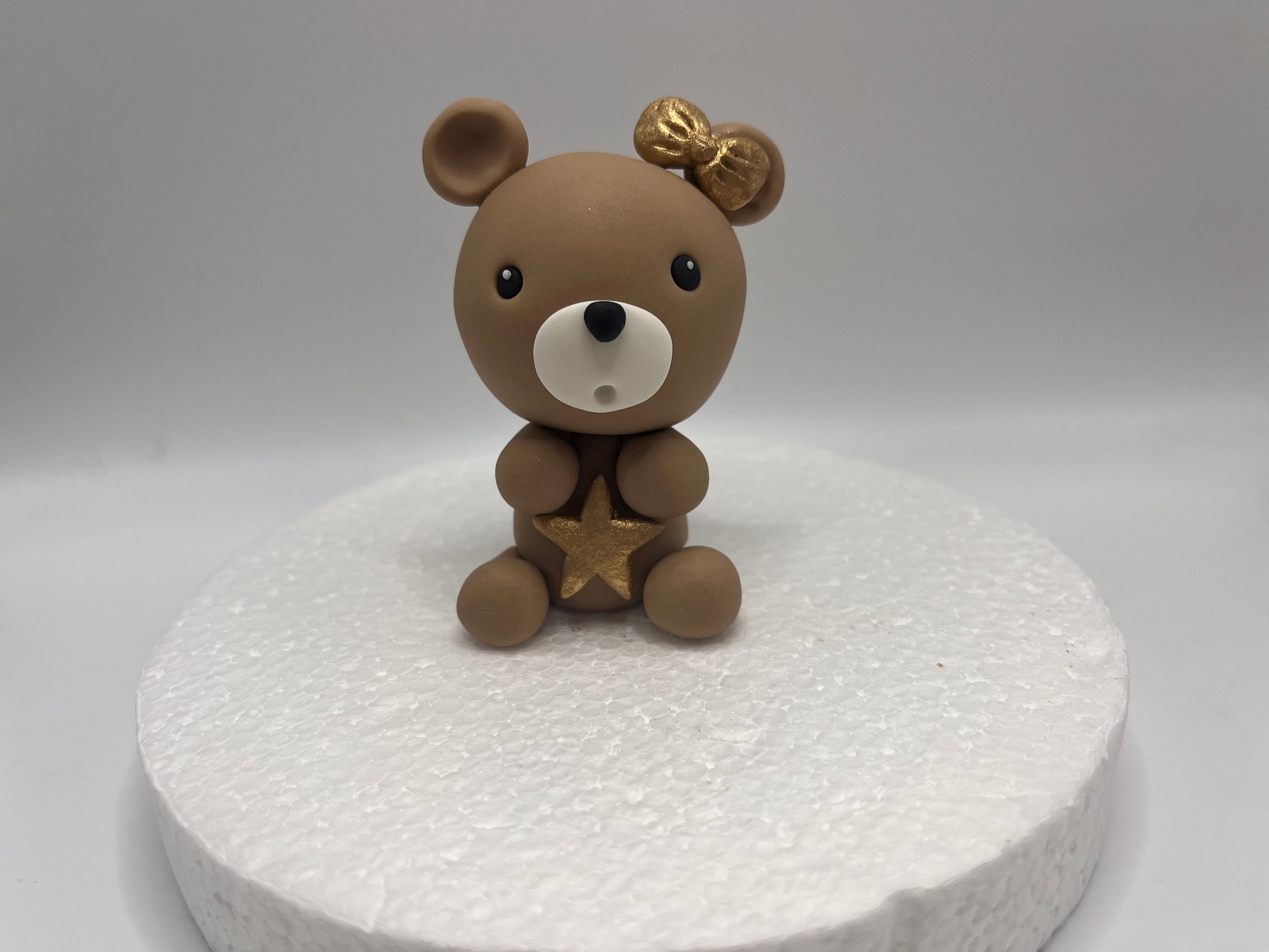 Fondant Baby Bear Cake Topper ,fondant Animal Cake Topper, Baby Shower ...