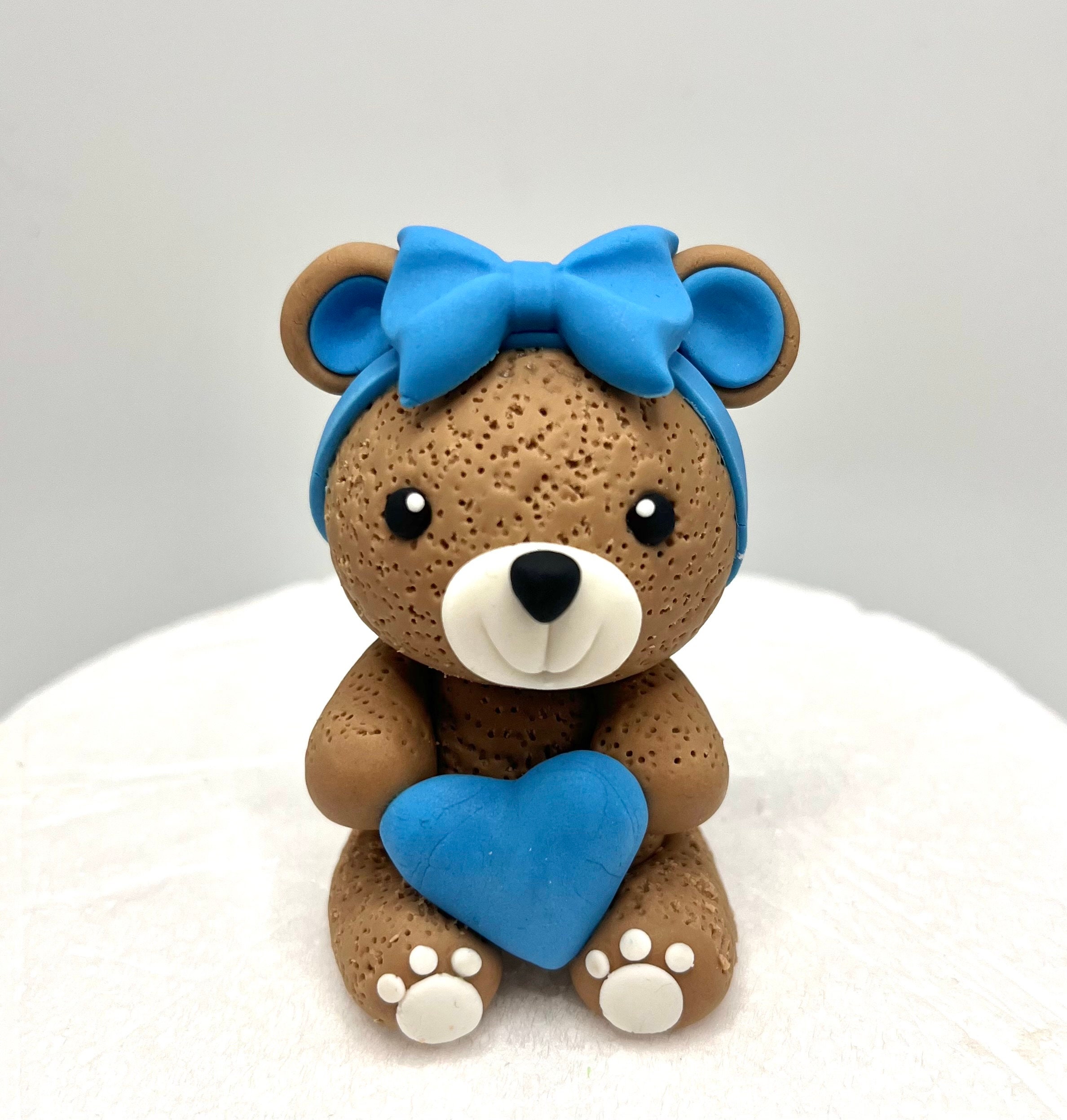Fondant Baby Bear Cake Topper ,fondant Animal Cake Topper, Baby Shower ...