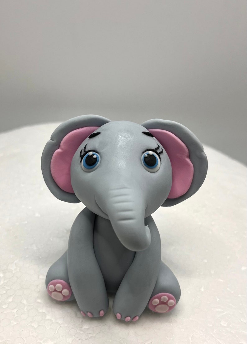 Fondant Baby Elephant Cake Topper ,birthday Cake Topper, Baby Shower ...