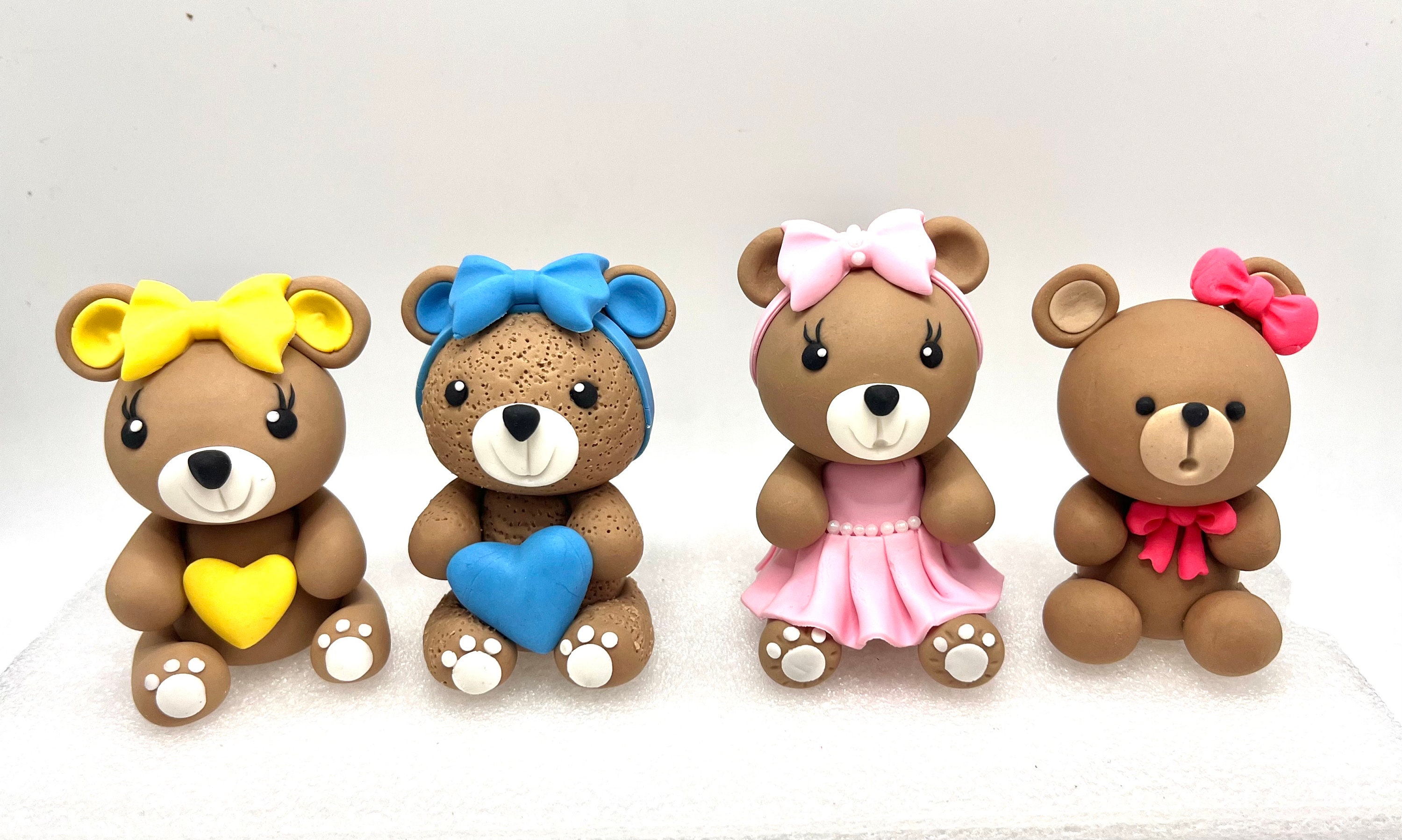 Fondant Baby Bear Cake Topper ,fondant Animal Cake Topper, Baby Shower ...