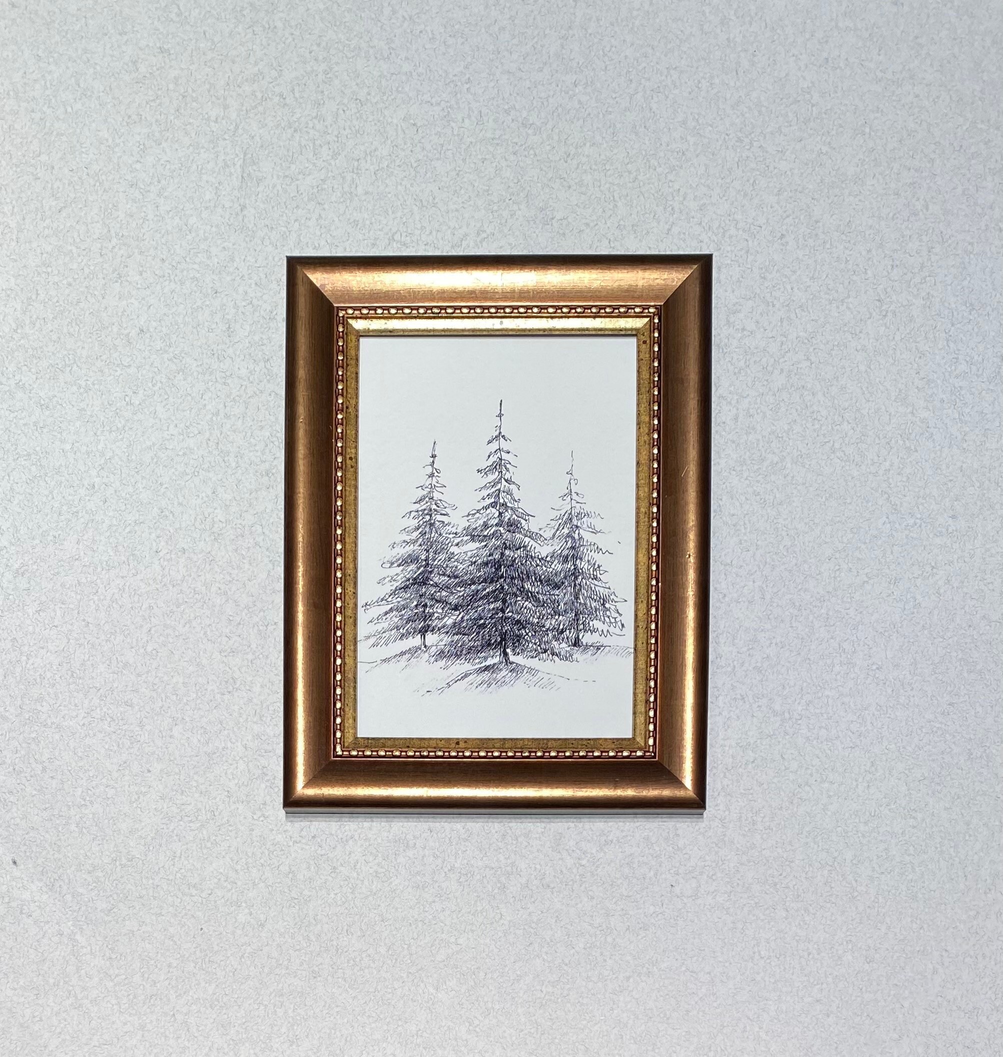 Trees Art Print - Tree Ink Sketch Print - Pine Tree Drawing ...