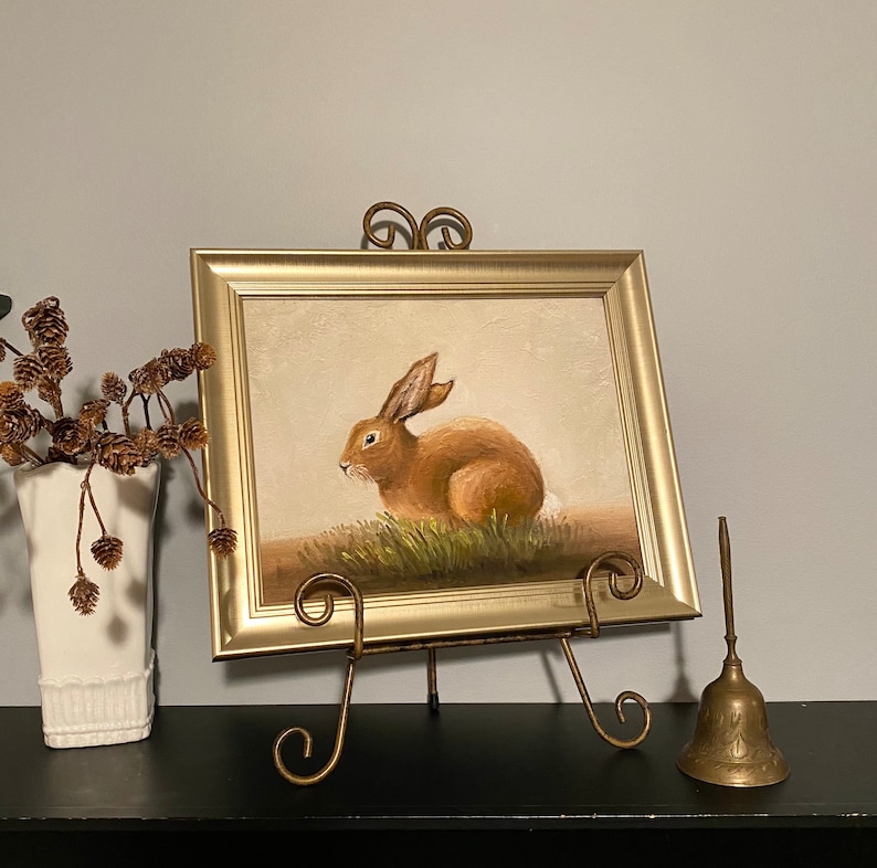 Rabbit Art Print - Rabbit Oil Painting Print - Bunny Oil Painting ...