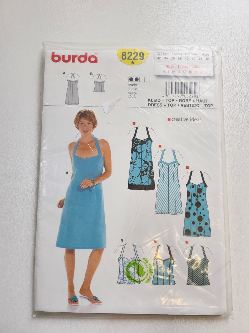 Burda 8229 Dress & Top Sewing Pattern (sizes 6-20) - Etsy