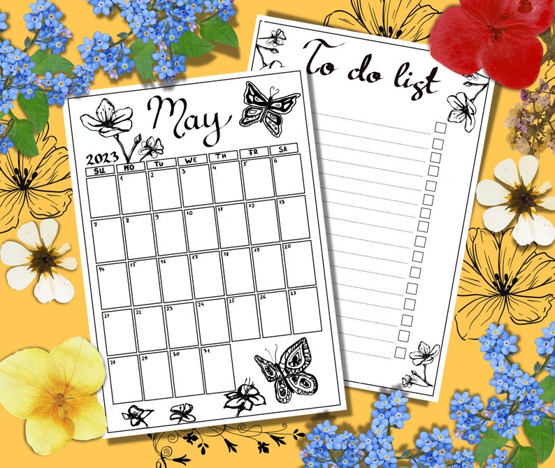 Bullet Journal Bundle May 2023 Hand-drawn To-do Planner - Etsy