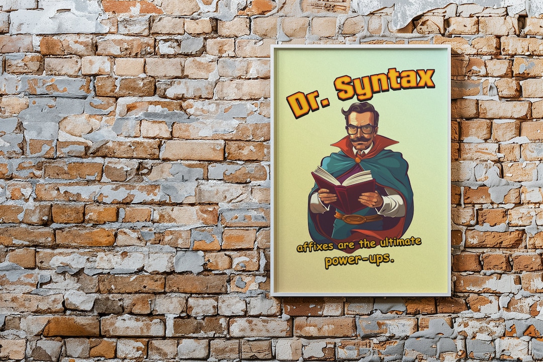 5x Dr. Syntax Poster - 18x24 Digital Prints | Grammar Quotes | PNG | 5 ...