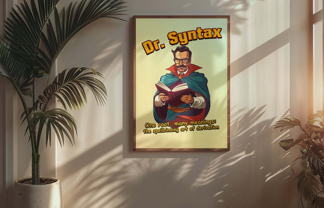 Dr. Syntax Poster - 18x24 Digital Print | Grammar Quote | PNG | the ...