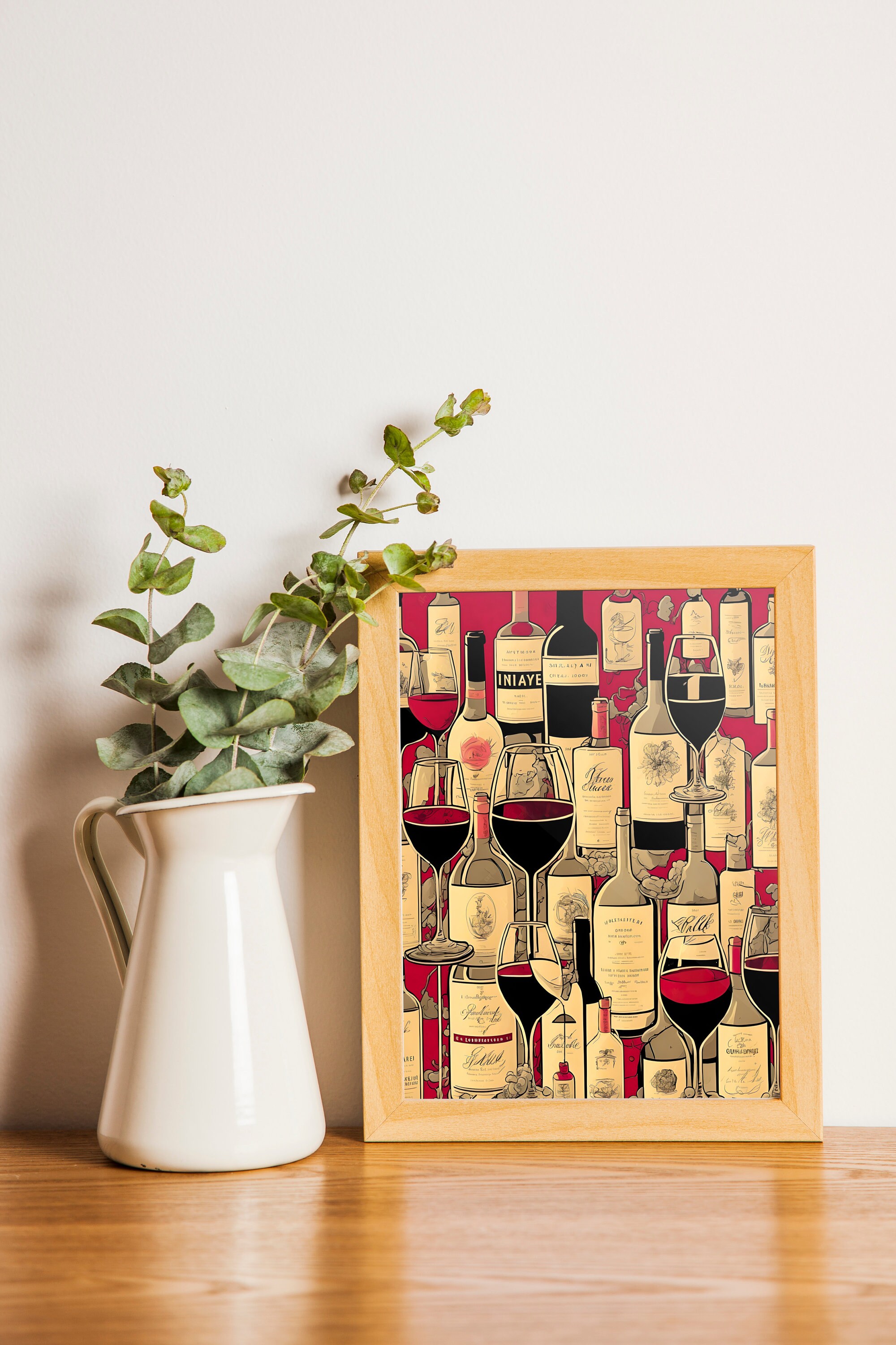 Vintage Wine Poster Printable Wine Artwork Wine Wall Decor - Etsy