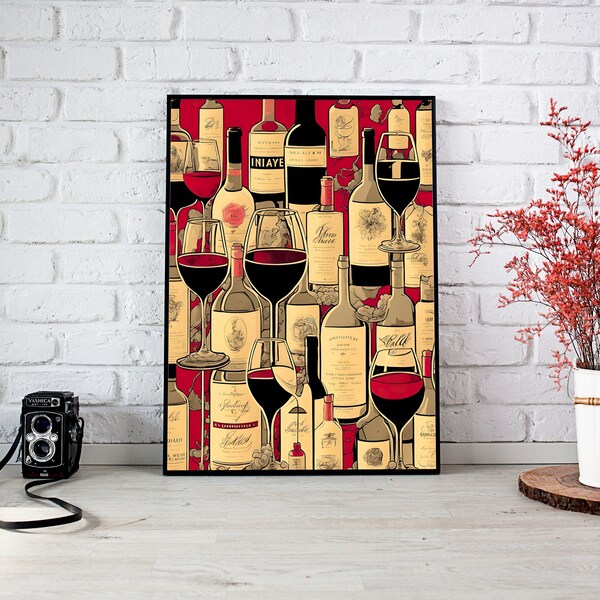 Wine Poster - Etsy