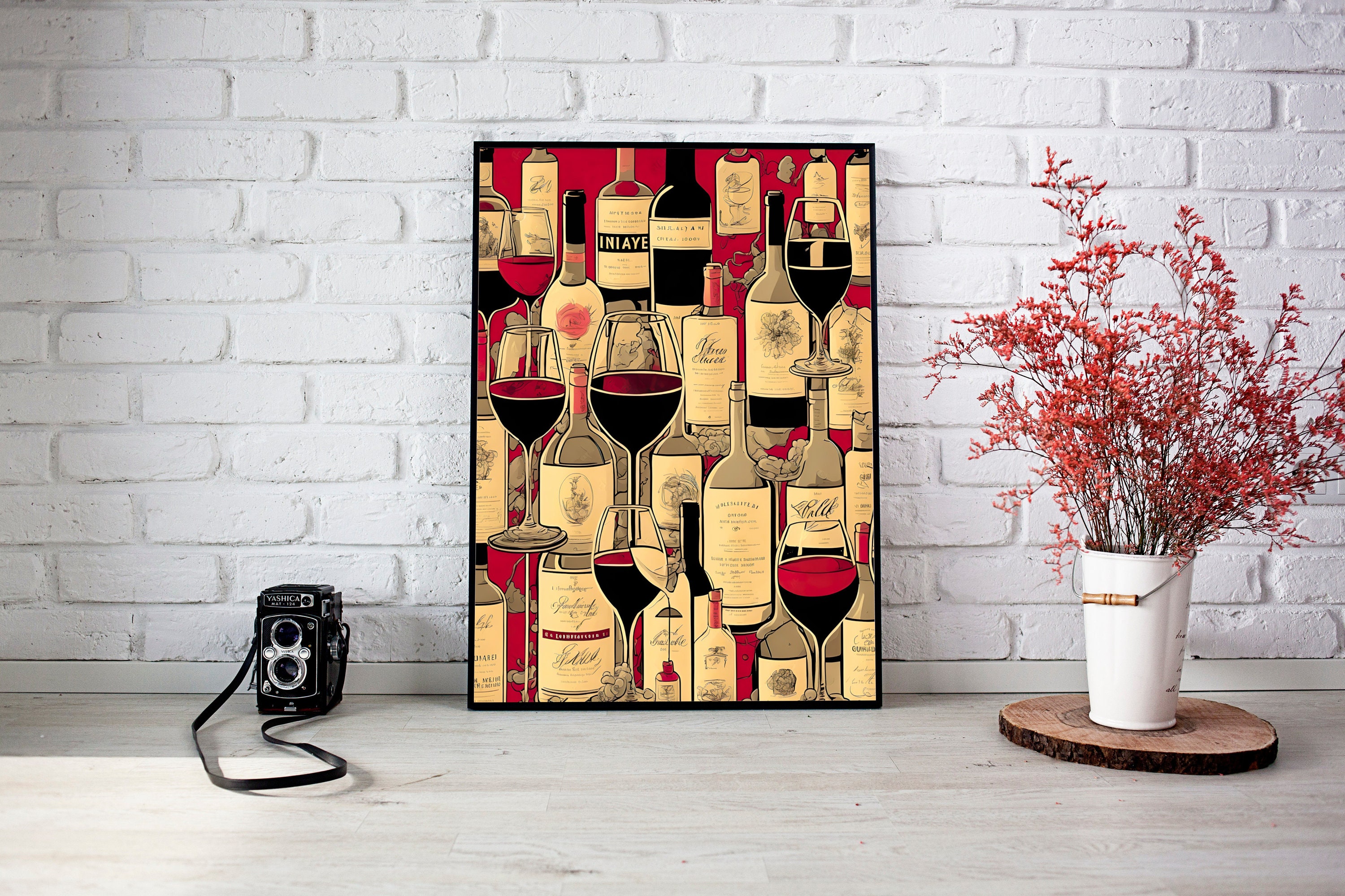 Vintage Wine Poster Printable Wine Artwork Wine Wall Decor - Etsy
