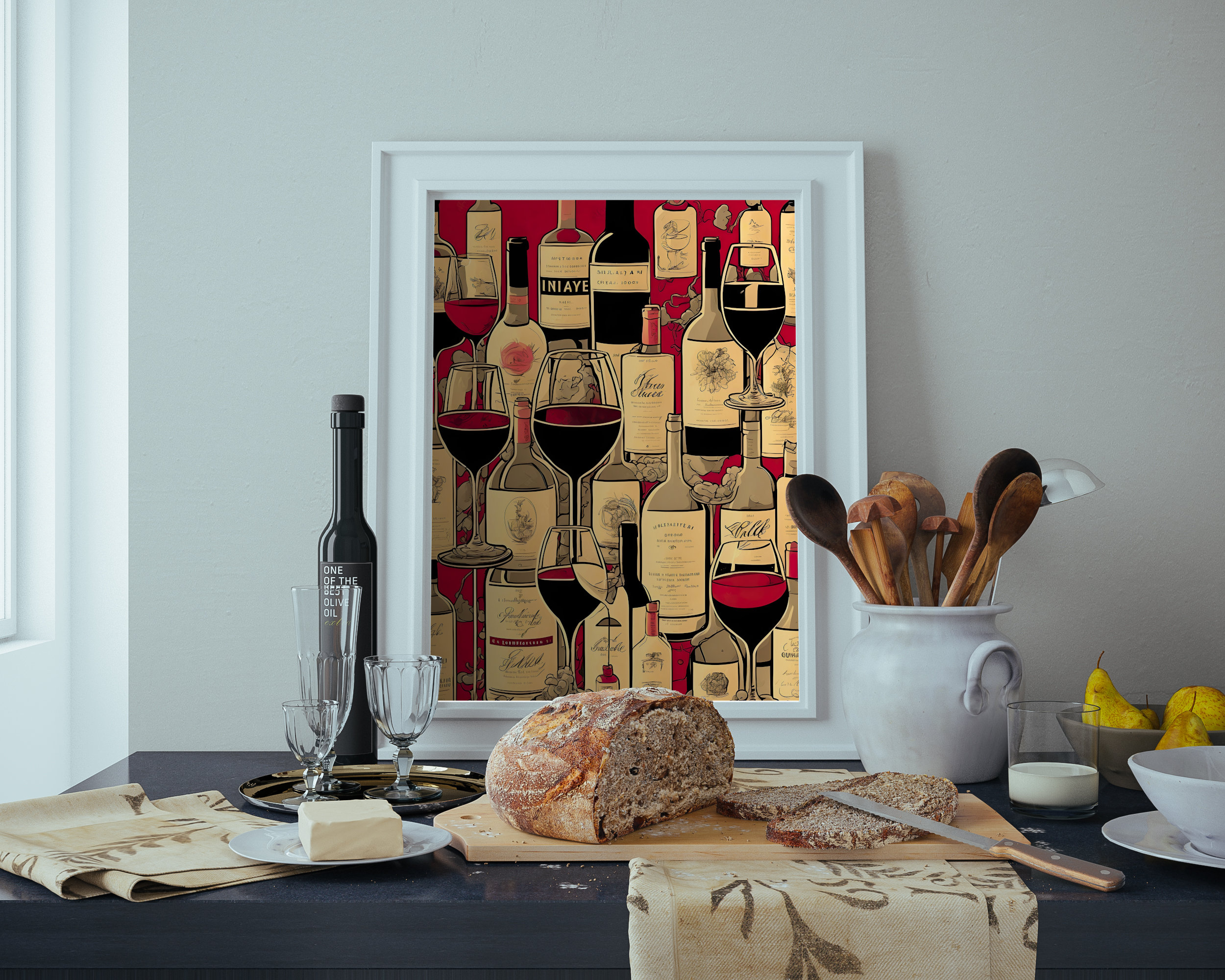 Vintage Wine Poster Printable Wine Artwork Wine Wall Decor - Etsy
