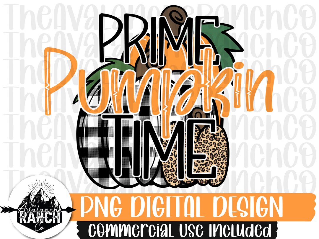 Prime Pumpkin Time Png Fall Png Sublimation Designs Downloads ...