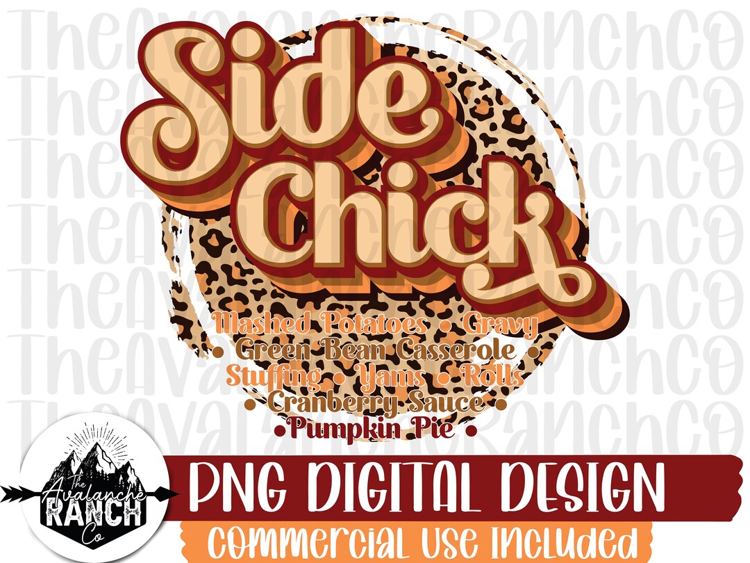 Side Chick Png Thanksgiving Png Sublimation Designs - Etsy