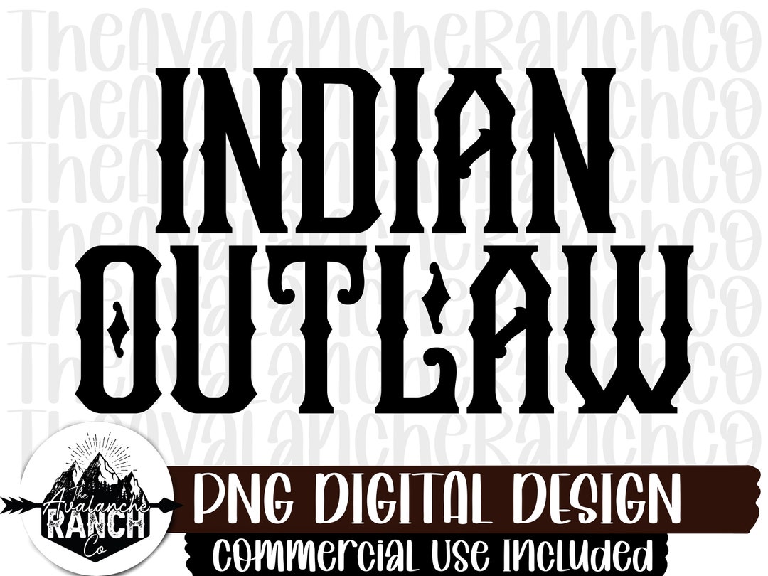 Indian Outlaw Png Country Png Sublimation Designs Downloads Png Files ...