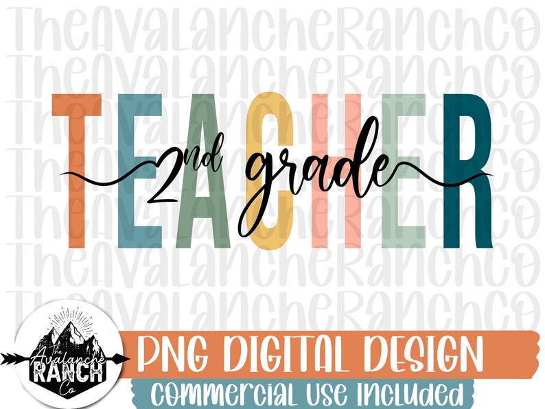 Second Grade Teacher Png Teacher Png Sublimation Designs - Etsy