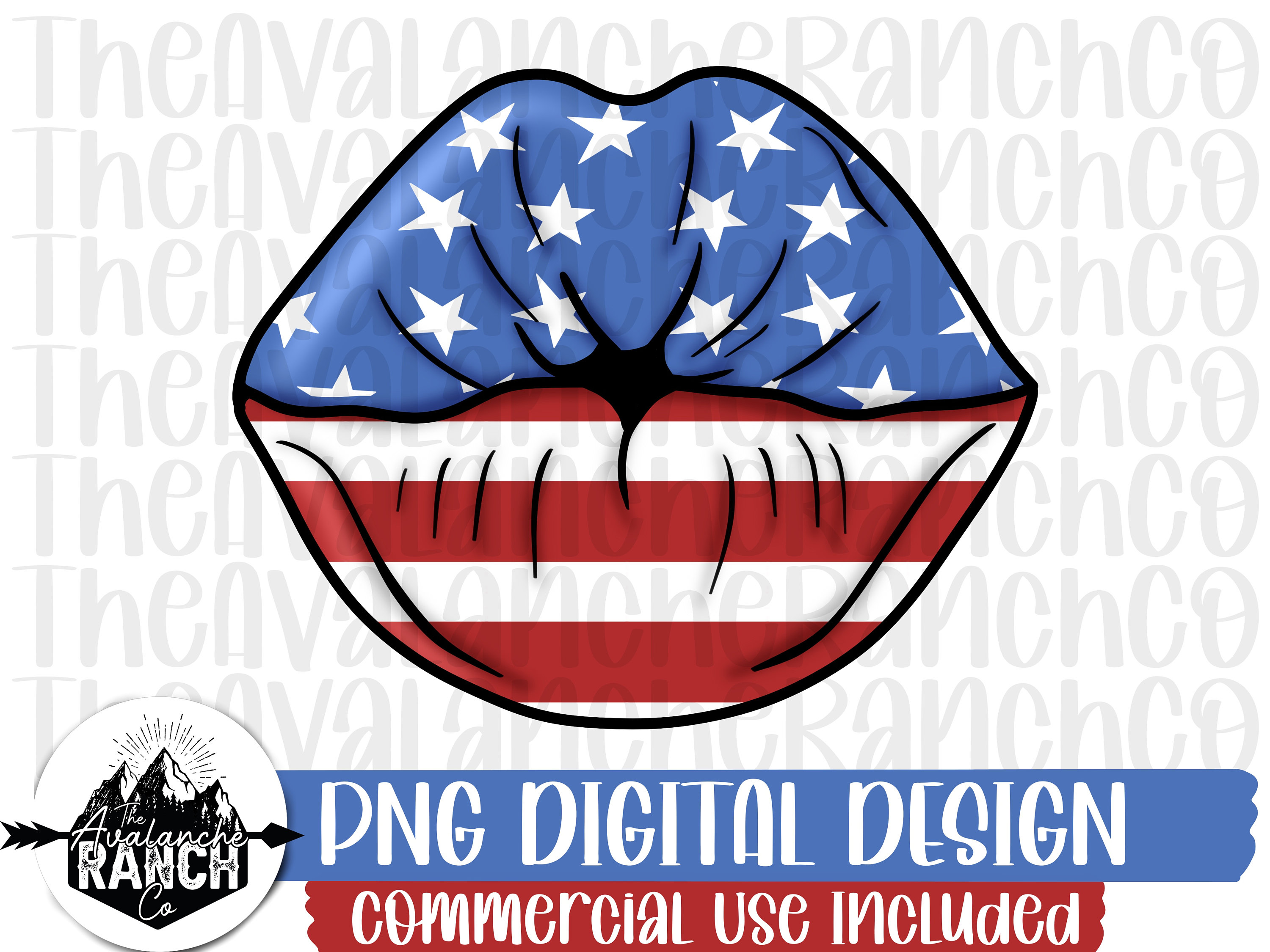 American Lips Png Fourth of July Png Sublimation Designs - Etsy