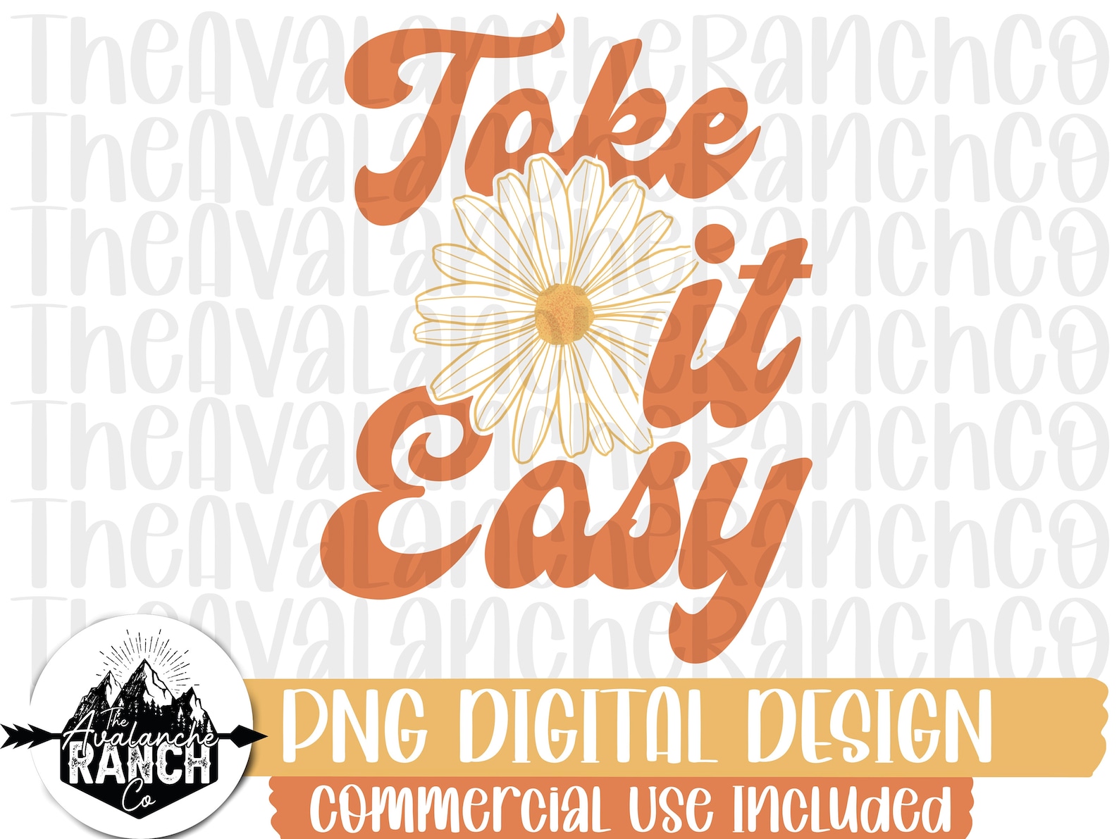 Take It Easy Png Inspirational Png Sublimation Designs - Etsy
