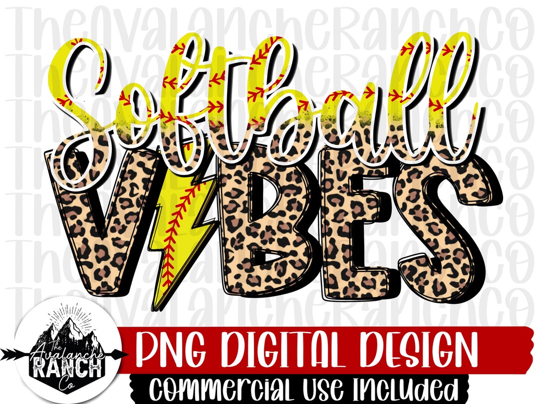 Softball Vibes Png Softball Png Sublimation Designs Downloads Retro ...