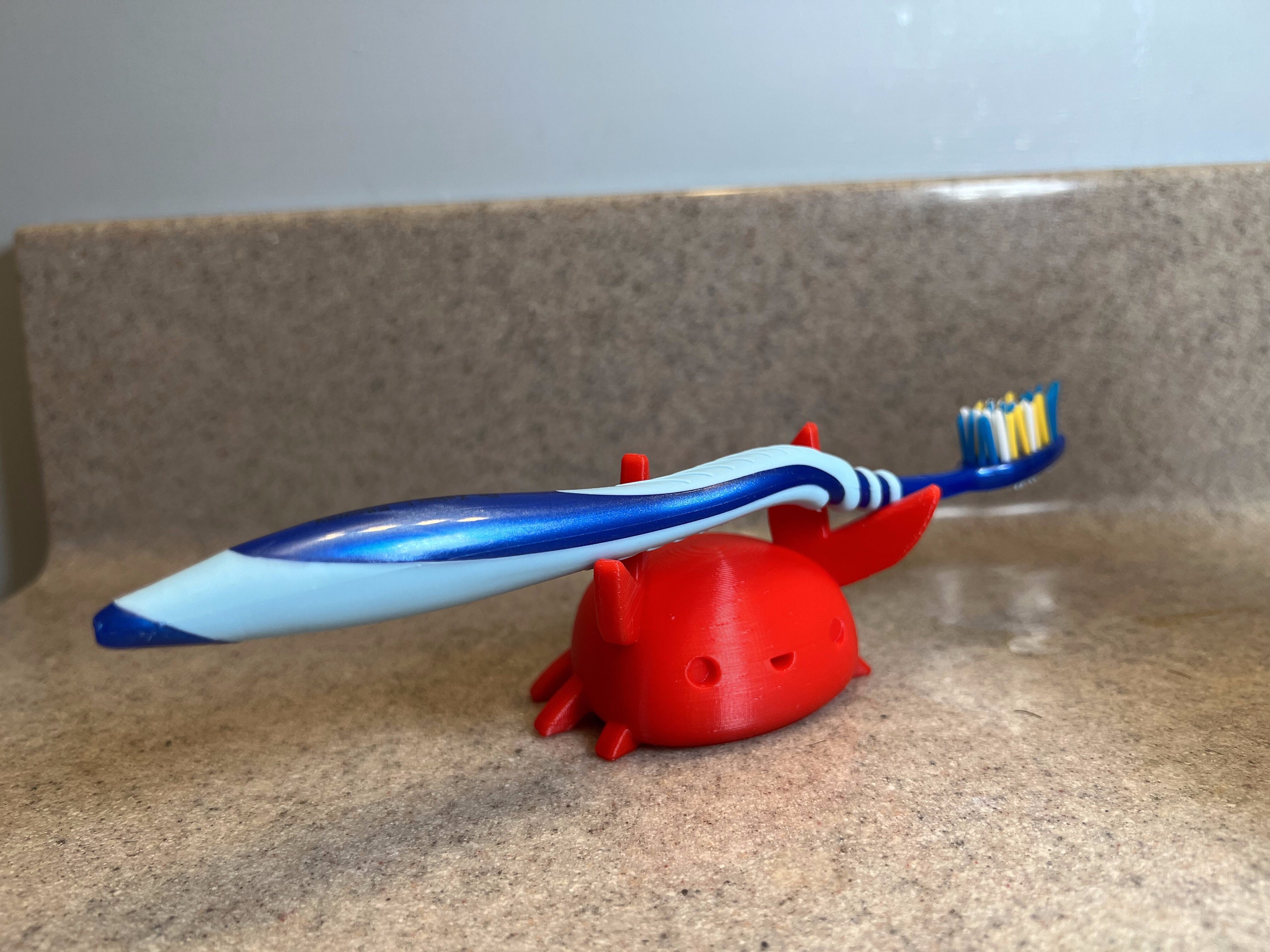 3D Printed Crab Toothbrush Holder - Adorable Bathroom Accessory - Ocean ...