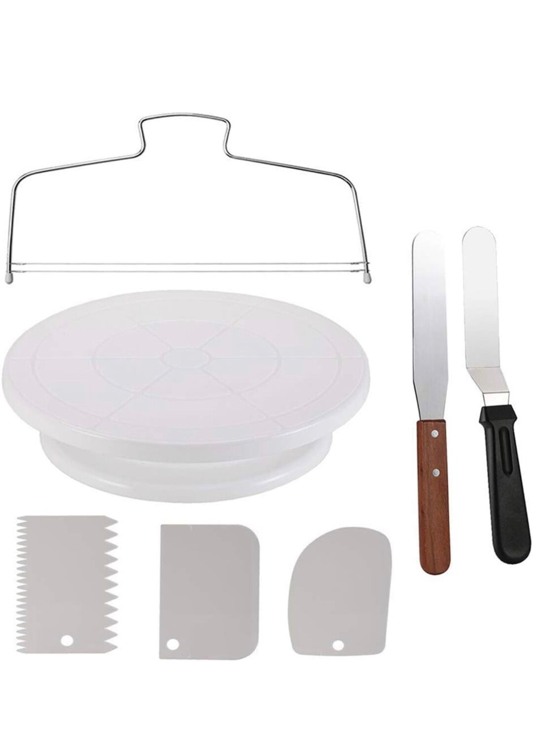 Cake Decorating Turntable,cake Decorating Supplies With Decorating Comb ...