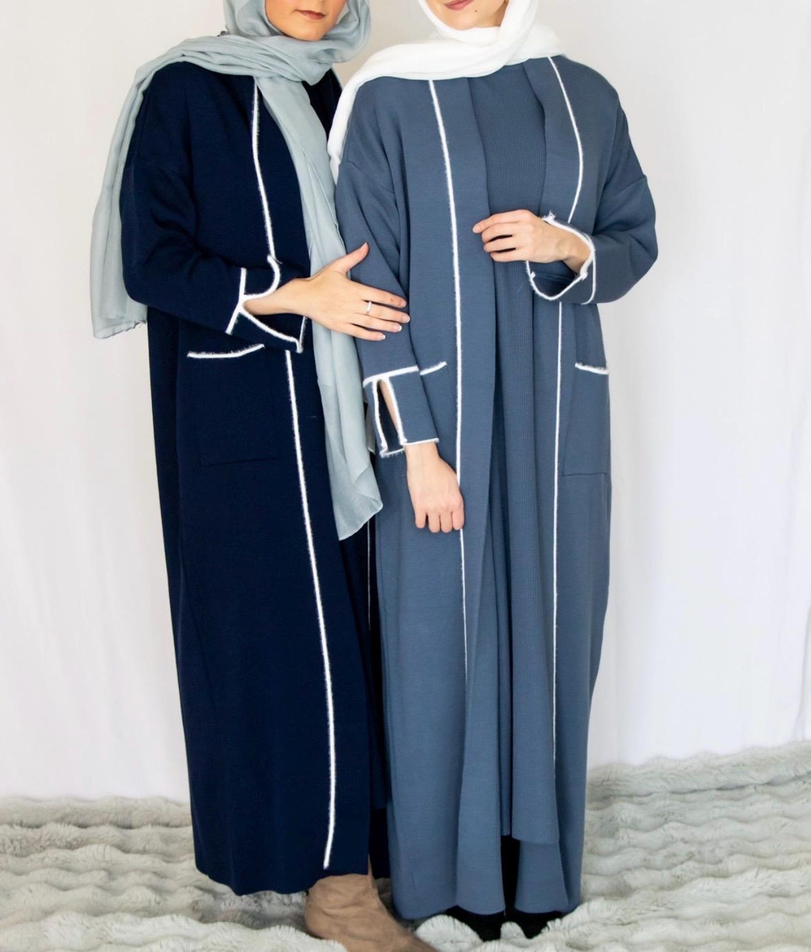 Knit Abaya Set Stone - Etsy