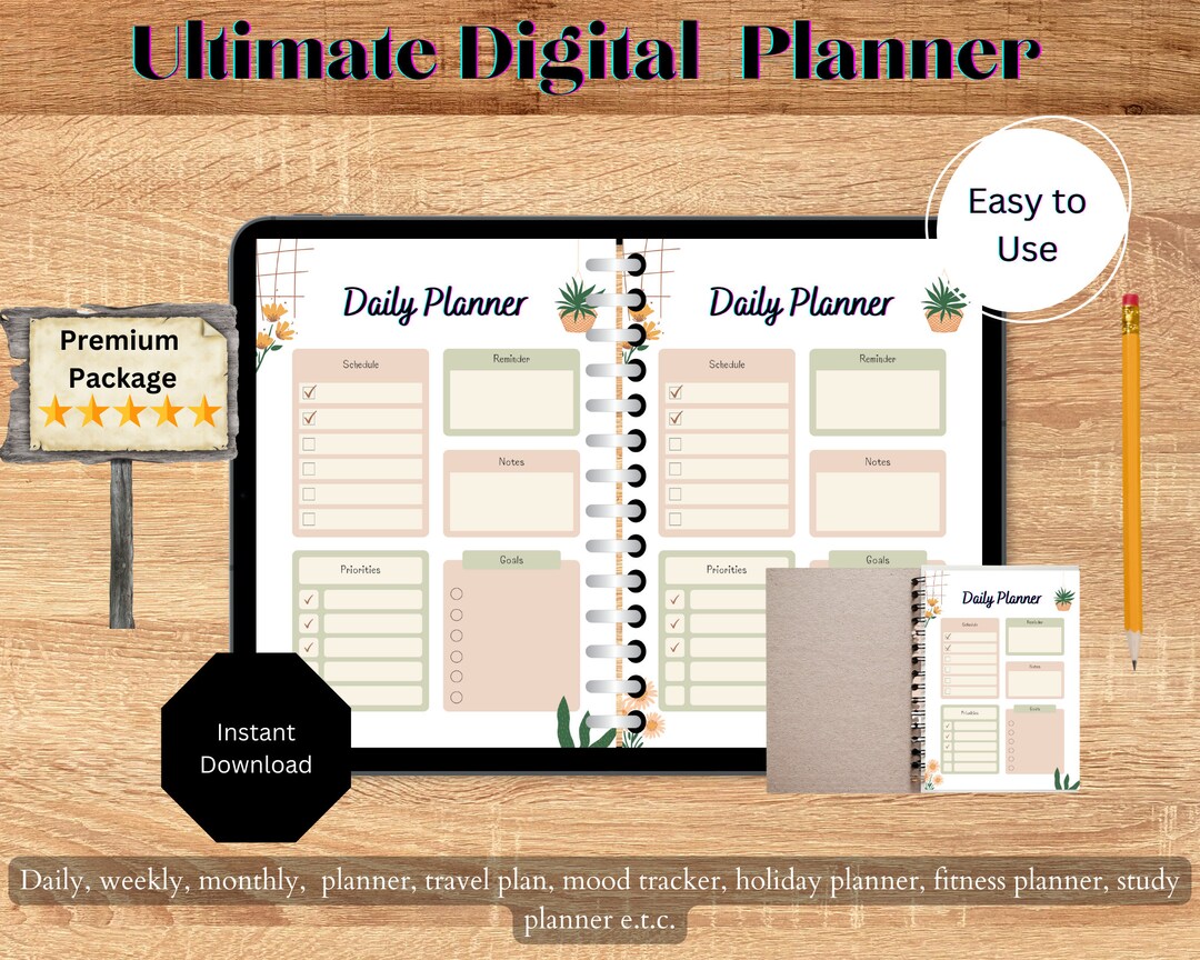Daily Planner, Daily Planner Printable, Daily Planner Digital, Daily ...