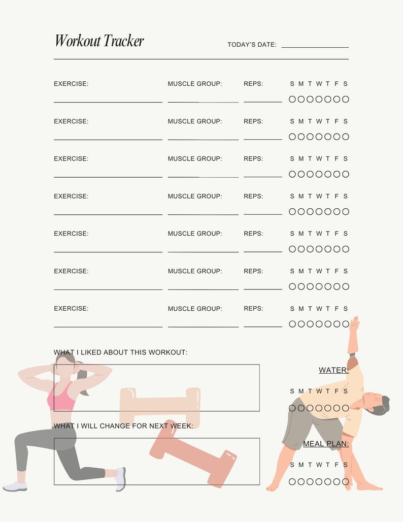 Personalized Workout and Meal Planner Journal Achieve Your Fitness ...